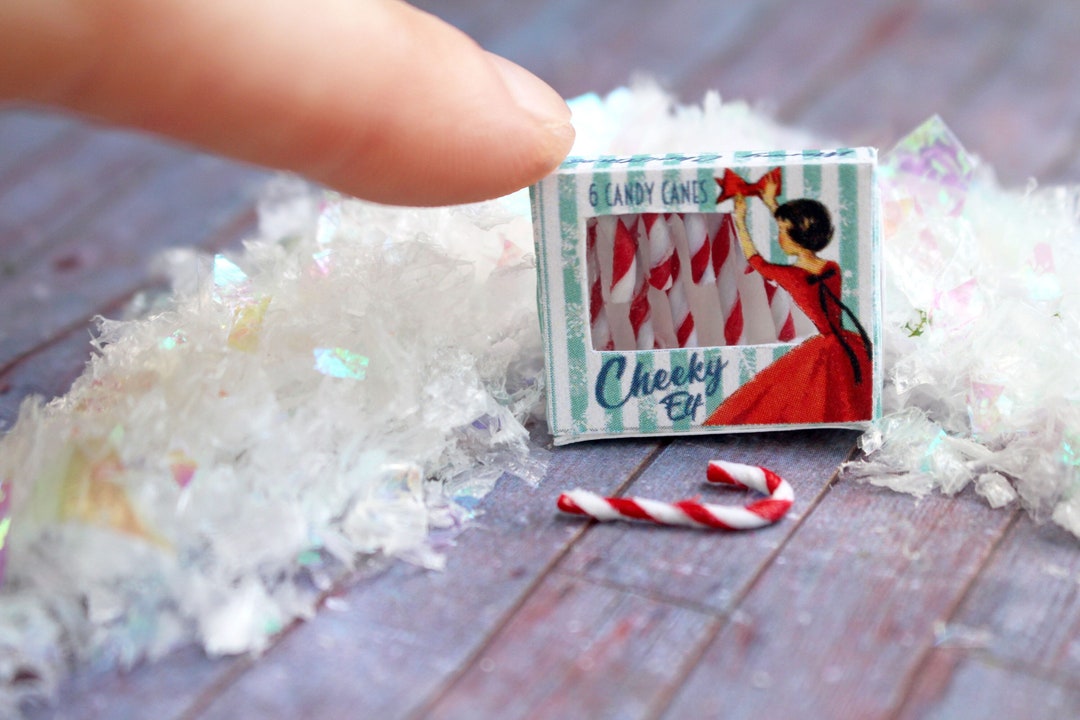 Miniature Box of "cheeky Elf" Candy Canes - Etsy