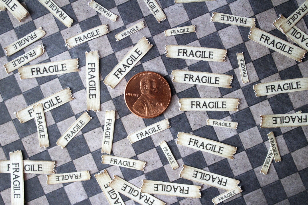 Miniature FRAGILE Labels Precut High-resolution Labels for - Etsy