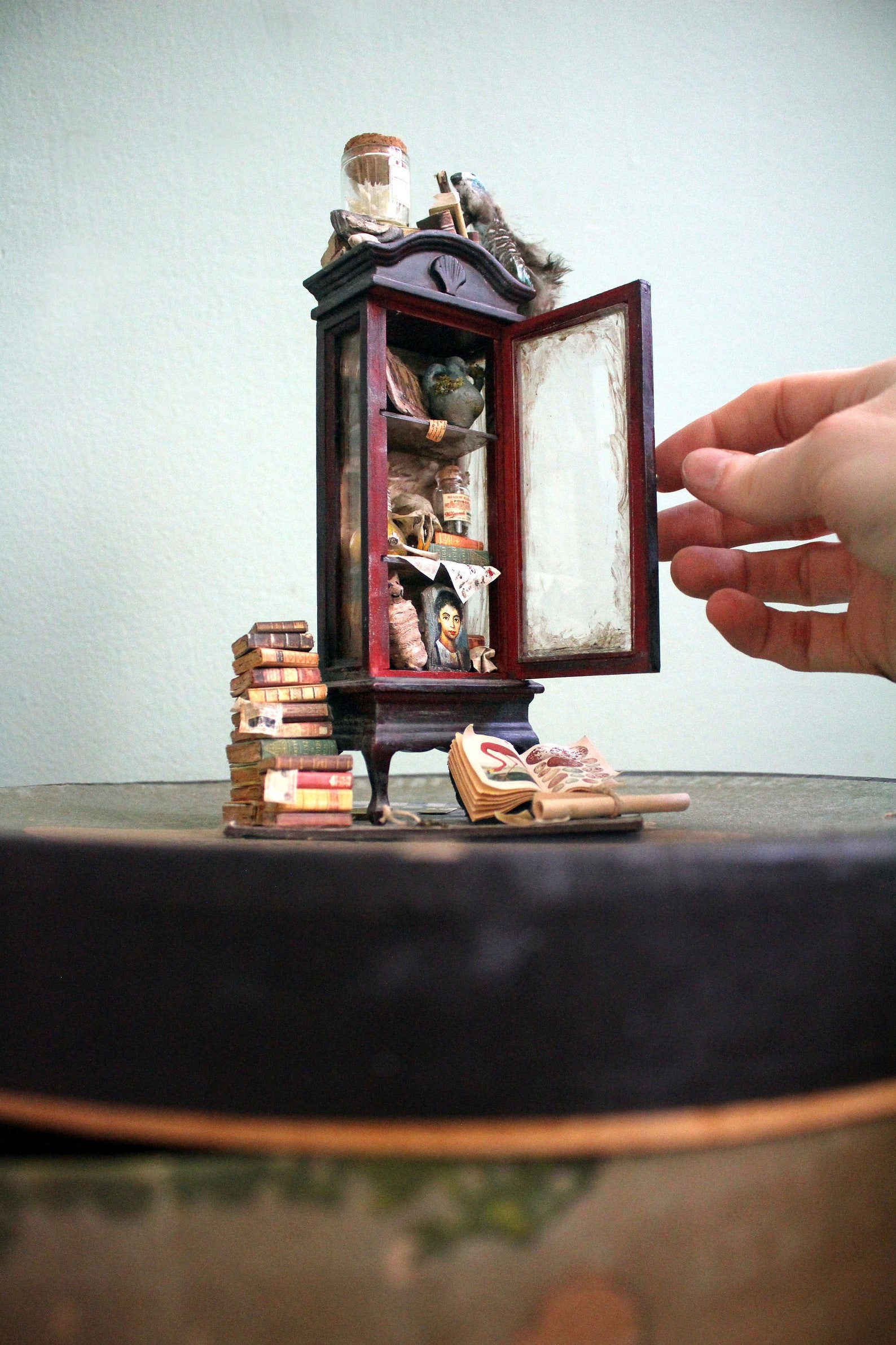 Miniature Cabinet of Curiosity - Handcrafted Display of 1-inch Scale ...