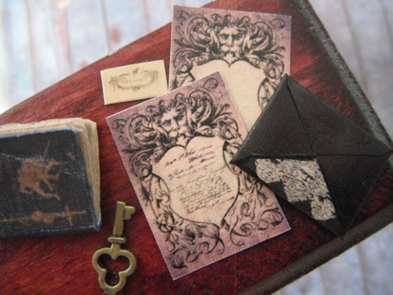 Miniature Haunted Mansion Letter Set: Dollhouse Digital | Etsy