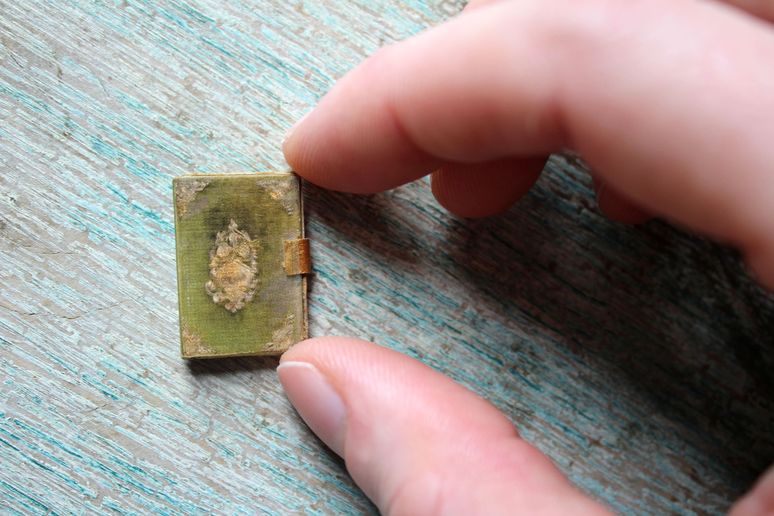 Miniature Antique Diary – Dollhouse Journal With Gold Details • Tiny ...