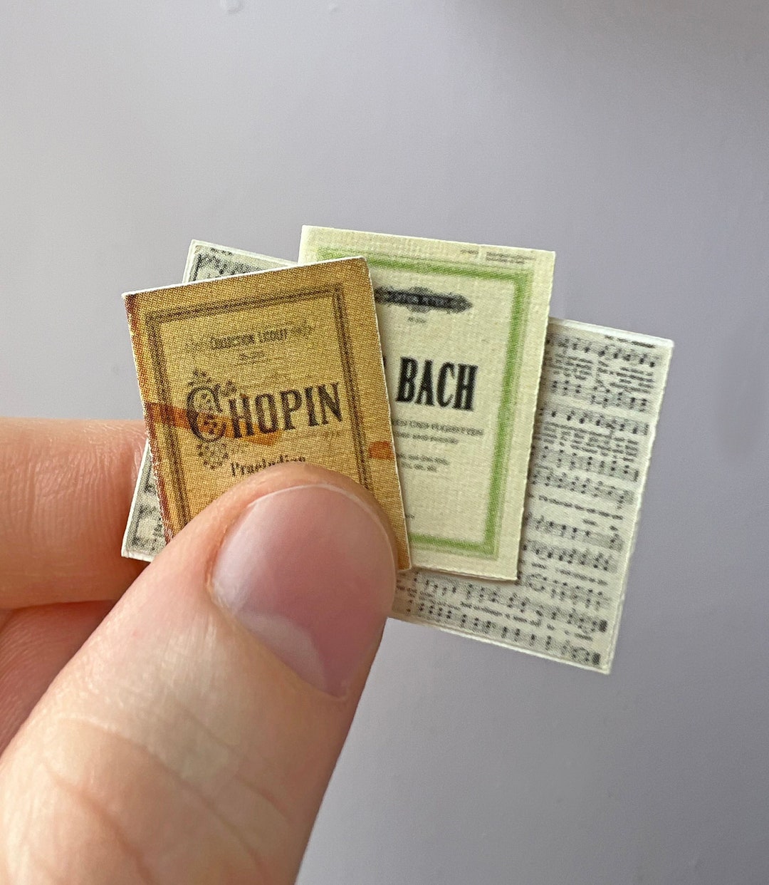 Miniature Classical Sheet Music – 1:12 Scale Dollhouse Prop • Tiny ...