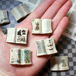 Handmade Miniature Open Book: Santa's Dollhouse Accessory - Etsy