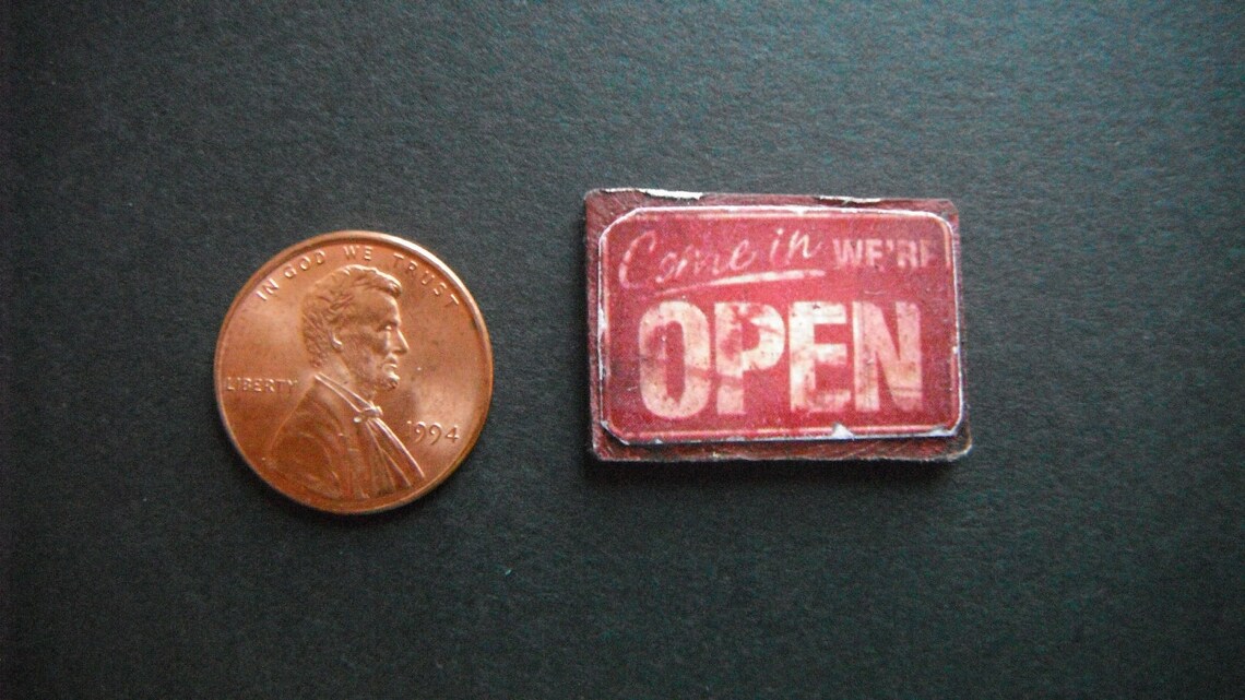 Miniature Sign --- Open/closed - Etsy