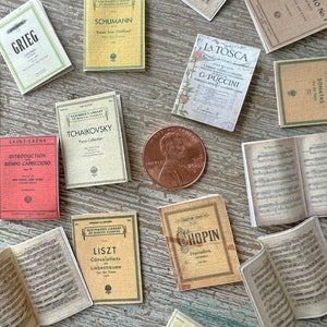 Miniature Classical Sheet Music – 1:12 Scale Dollhouse Prop • Tiny ...