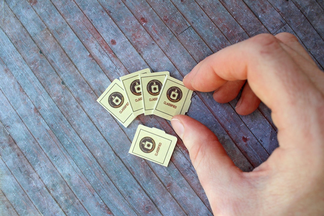 Miniature CIA Folder Set 1-inch Scale Replicas for Dollhouses ...