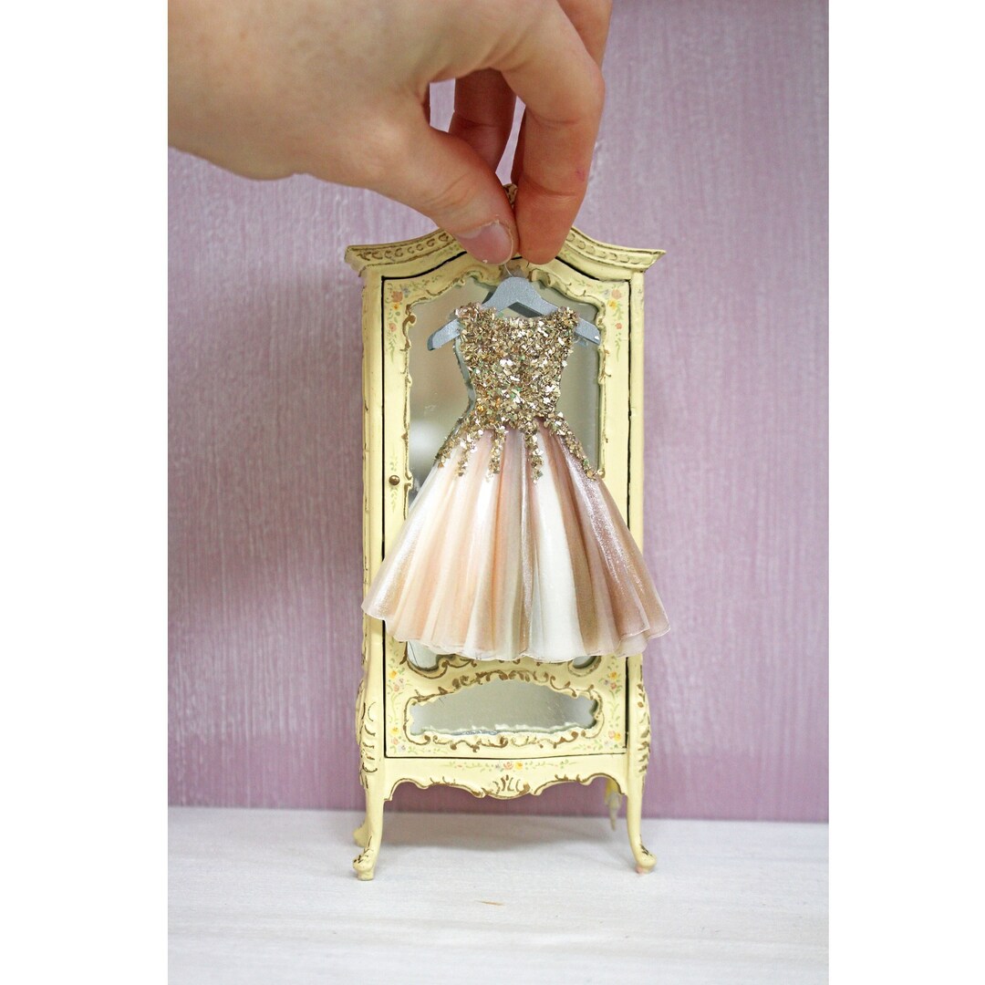 Miniature Handpainted Paper Dress --- Winning Him Back - Etsy