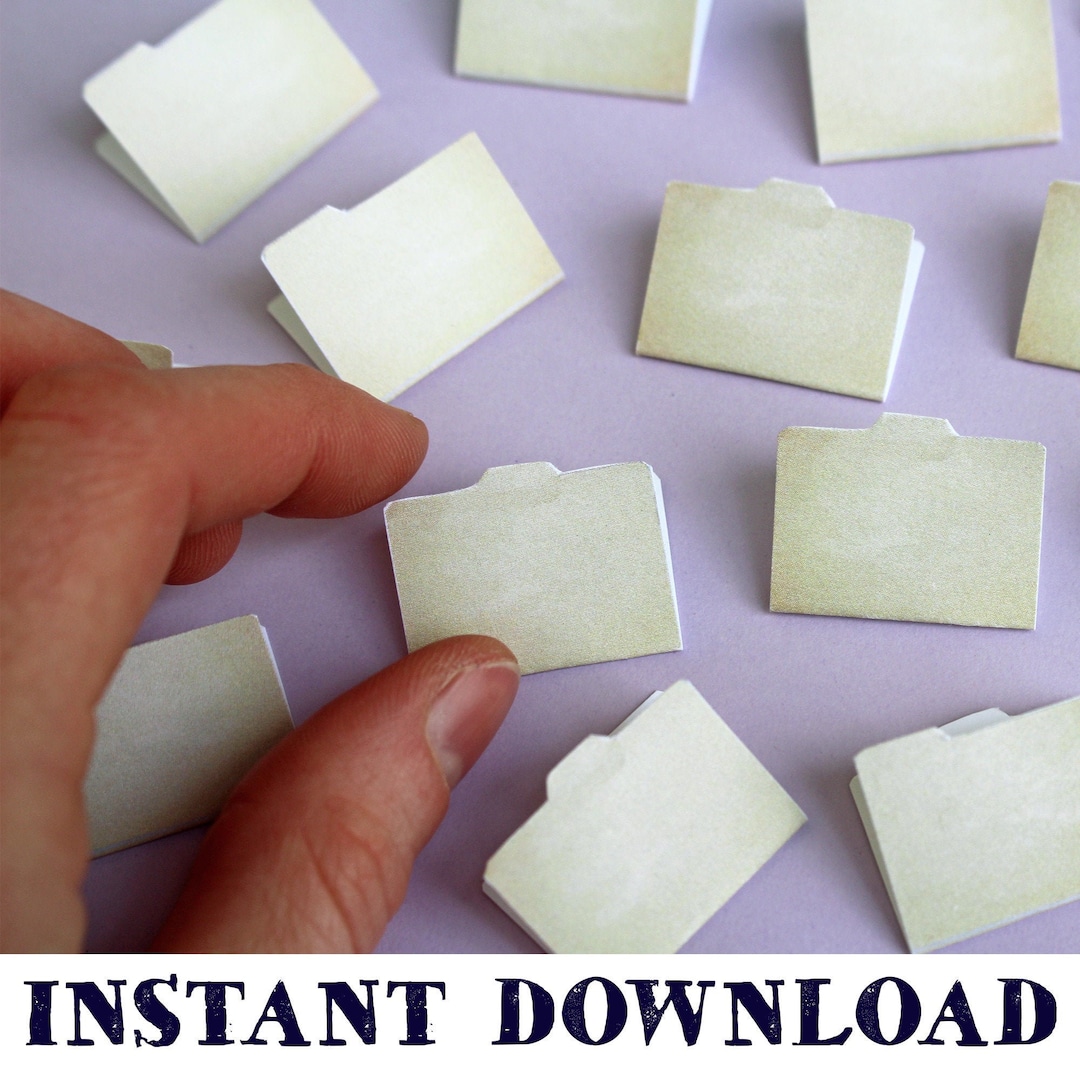 Miniature Manila Folders: Dollhouse Digital Download DIY - Etsy