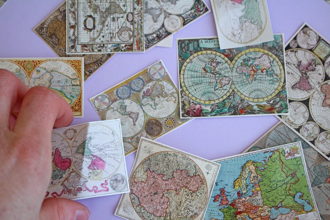 15 Miniature World Maps - Etsy