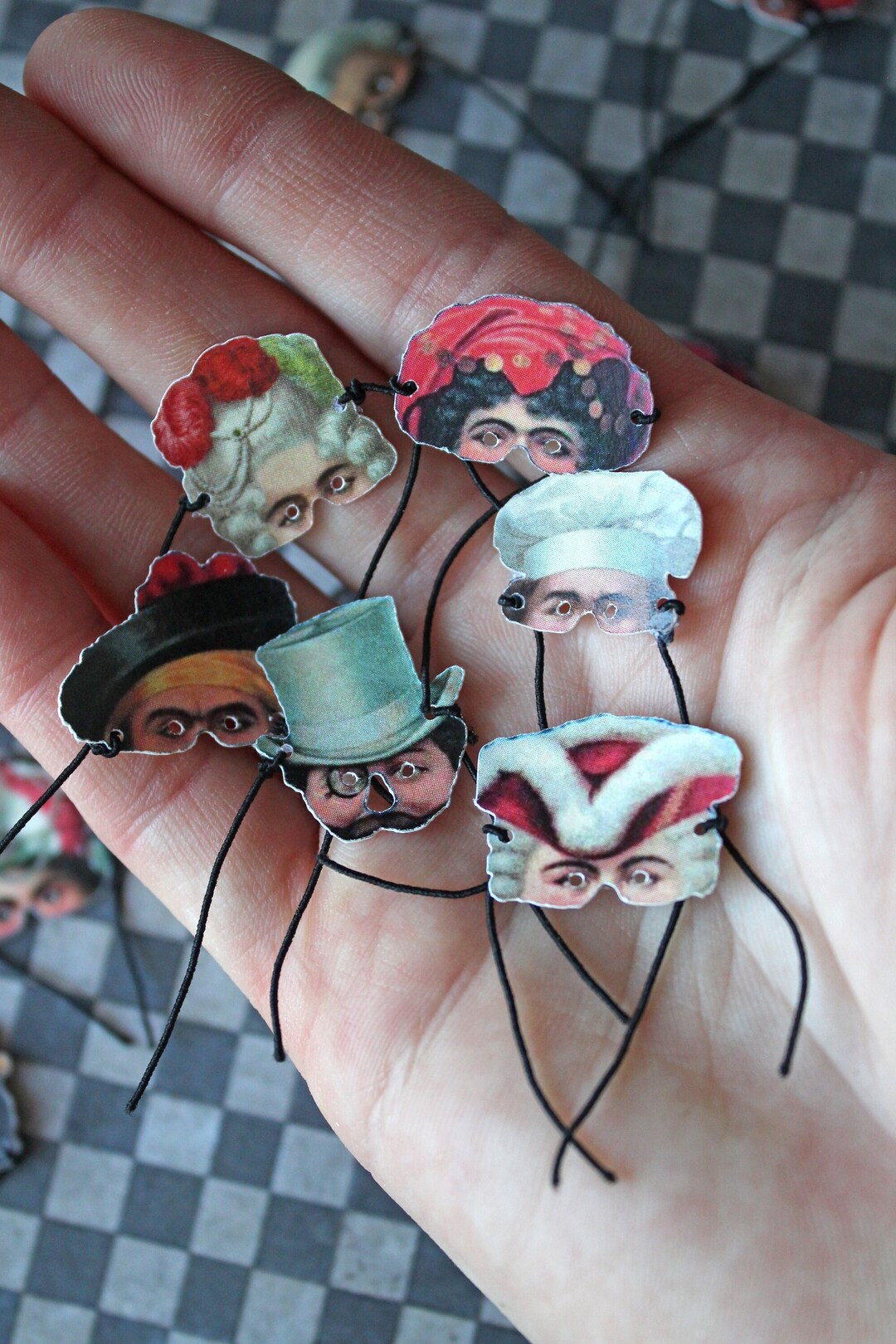 Miniature Victorian Paper Masks - Choose Your Character for Dollhouse ...