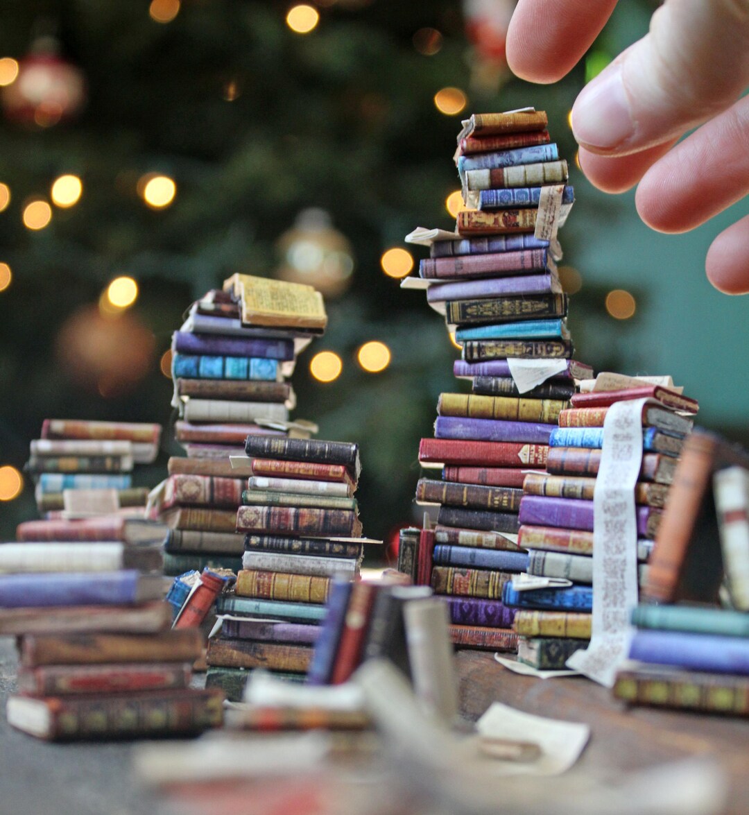 Miniature Antique Books – Dollhouse Library Decor, Tiny Book Collection ...