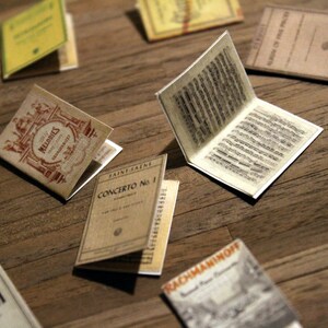 Miniature Classical Sheet Music – 1:12 Scale Dollhouse Prop • Tiny ...