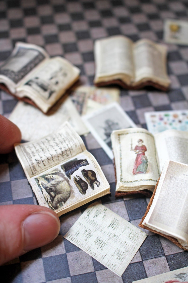 Custom Miniature Open Book | Etsy