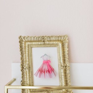 Miniature Handpainted Paper Dress --- Full Moon Serenade - Etsy