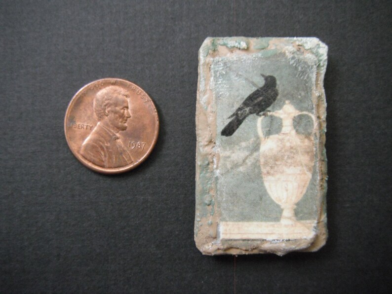 Miniature Roman Raven Fresco - Etsy