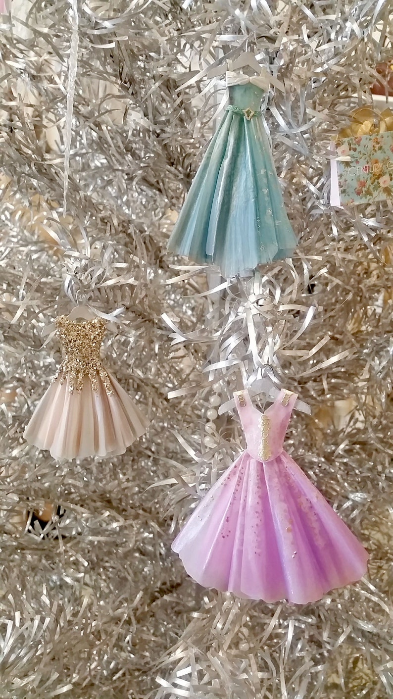 Miniature Handpainted Paper Dress Gathering Some Flowers | Etsy