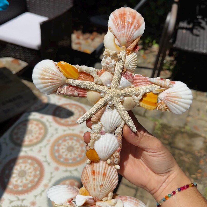 Sea Shell Cross - Etsy