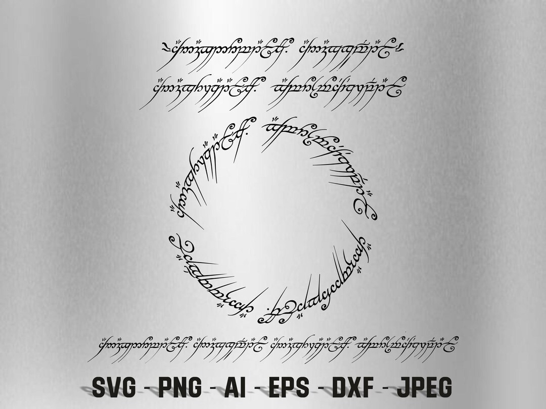 One Ring Vector, Tlotr Frodo Gandalf Design SVG, One Ring Clip Art ...