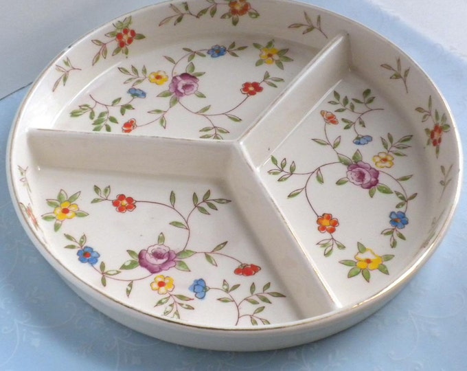 Antique Divided Plate Hand Painted and Made in Japan by Takita Japanese ...