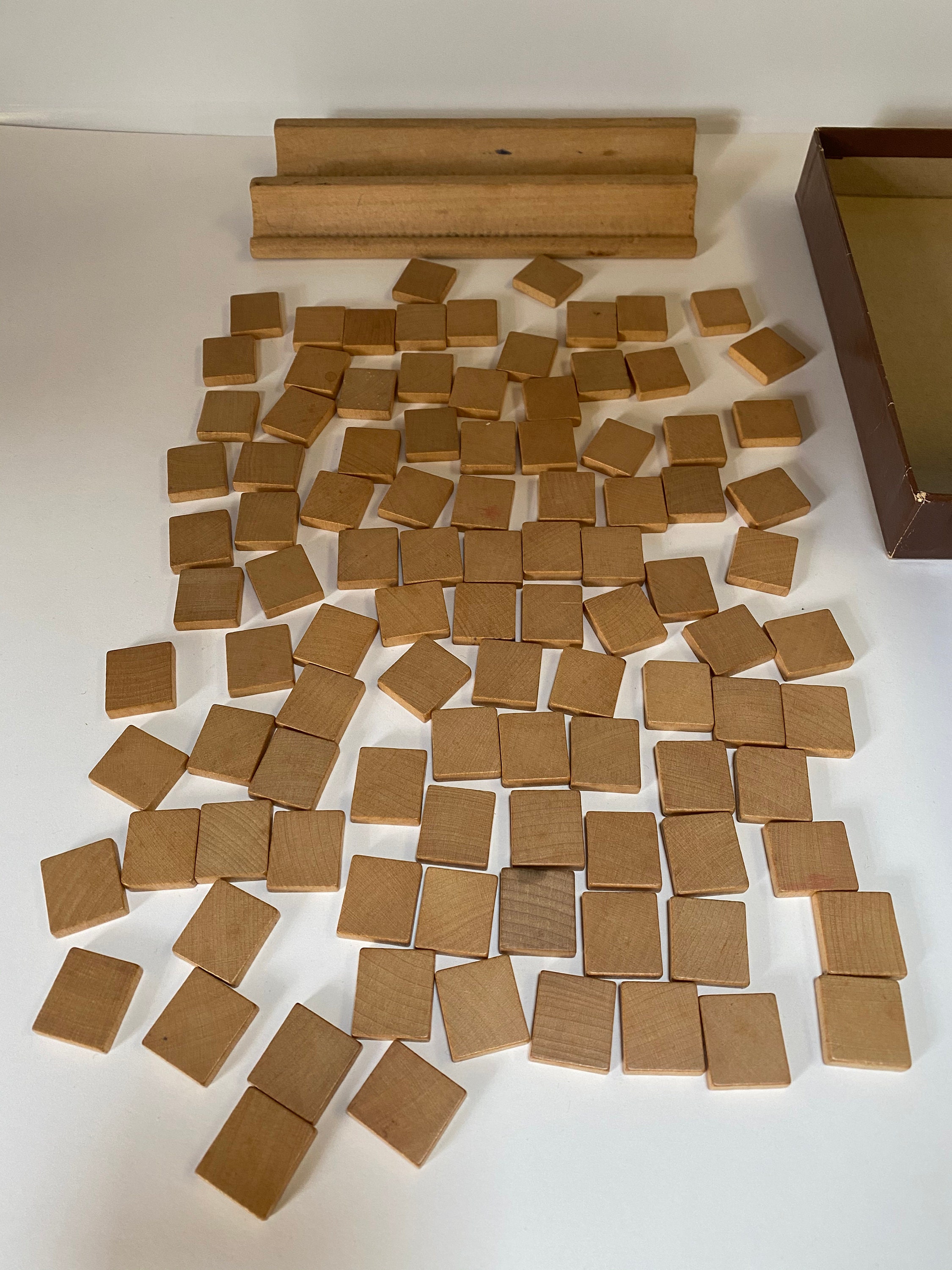 Scrabble Tiles Set With Two Tile Holders and Word O Rama Spinner Box ...