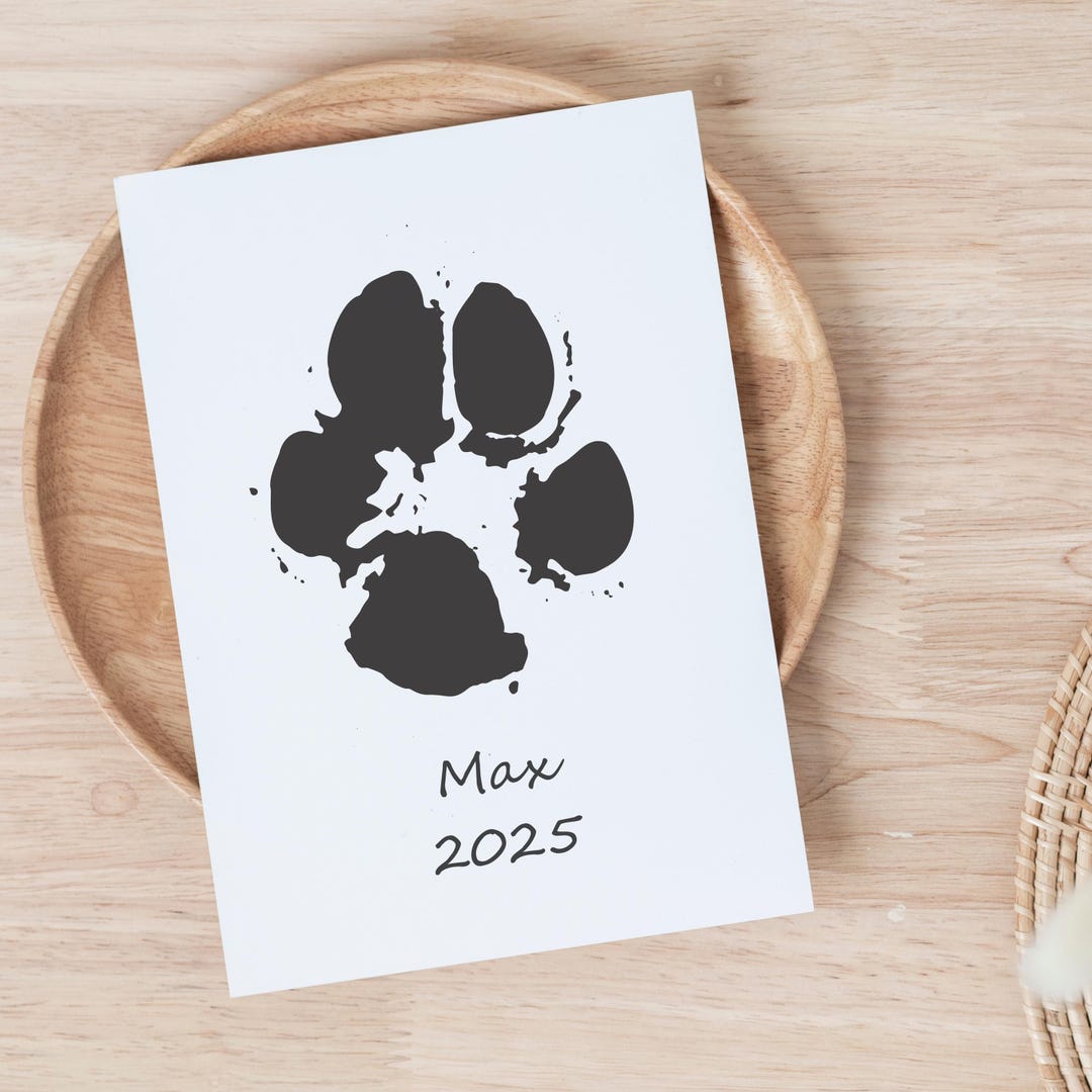 Inkless Pet Paw Print Keepsake Kit: Dog & Cat Memorial Art, Baby Safe ...