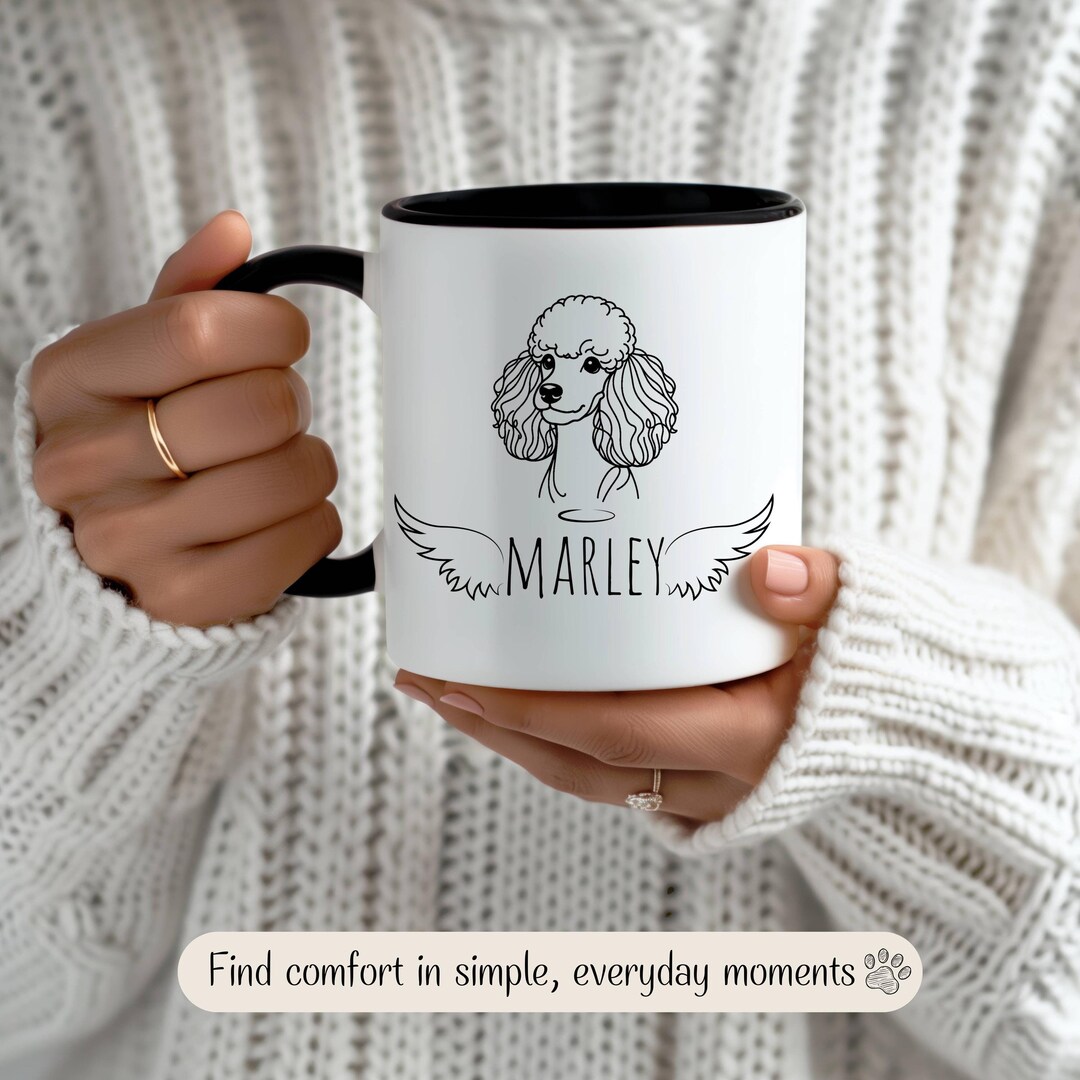 Custom Poodle Memorial Mug, Personalized Mug With Your Pet's Name ...