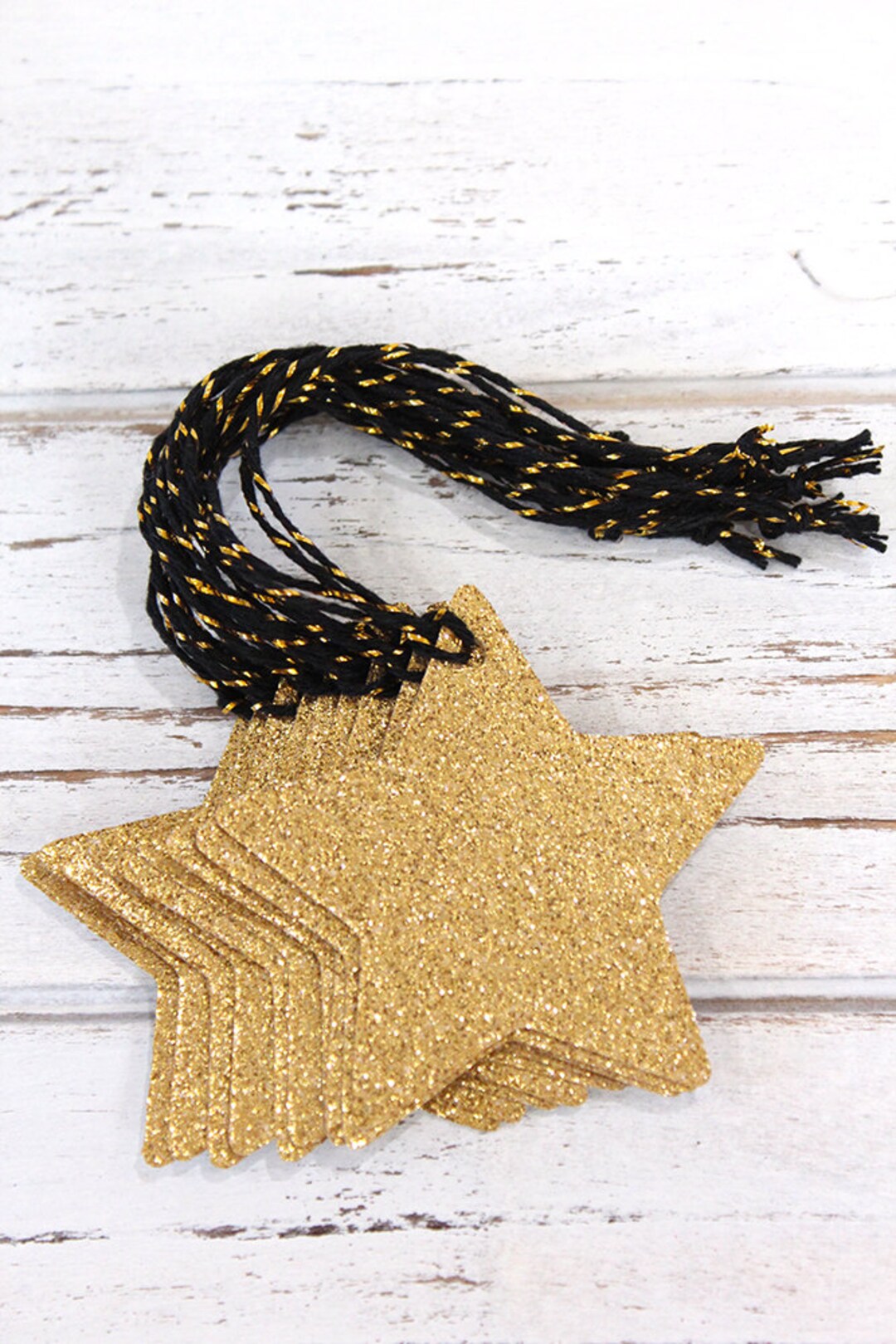 Star Gift Tags - Set of 10 - Christmas Gift Tags, Glitter Gift Tags - Etsy