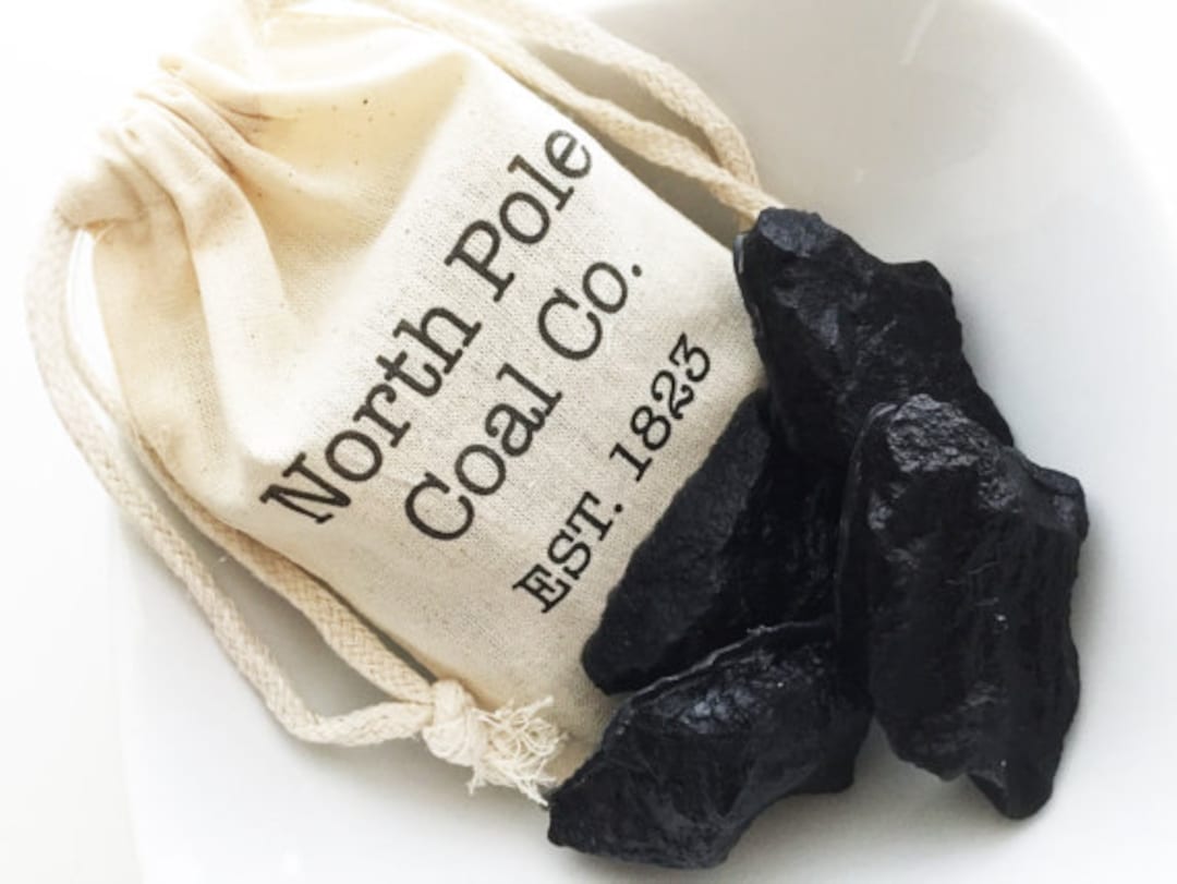 Christmas Coal Gift Bags 4x6 North Pole Coal Company Set of 10 BAGS ...