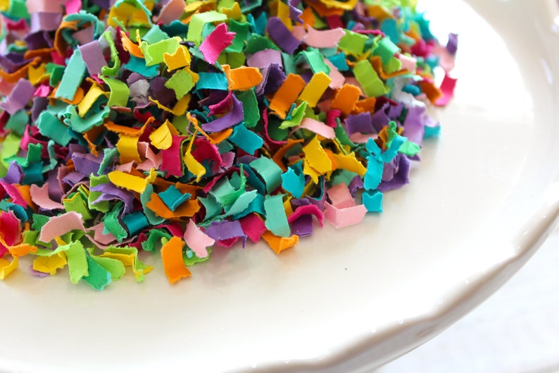 Handmade Paper Confetti - Rainbow Bright - Birthday Confetti, Wedding ...