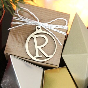 Initial Wooden Gift Tags - Initial Tags, Wooden Tags, Custom Initial ...