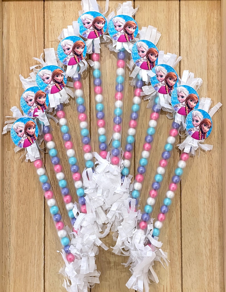 Elsa & Anna Candy Wand Favors Set of 10 Frozen Inspired - Etsy