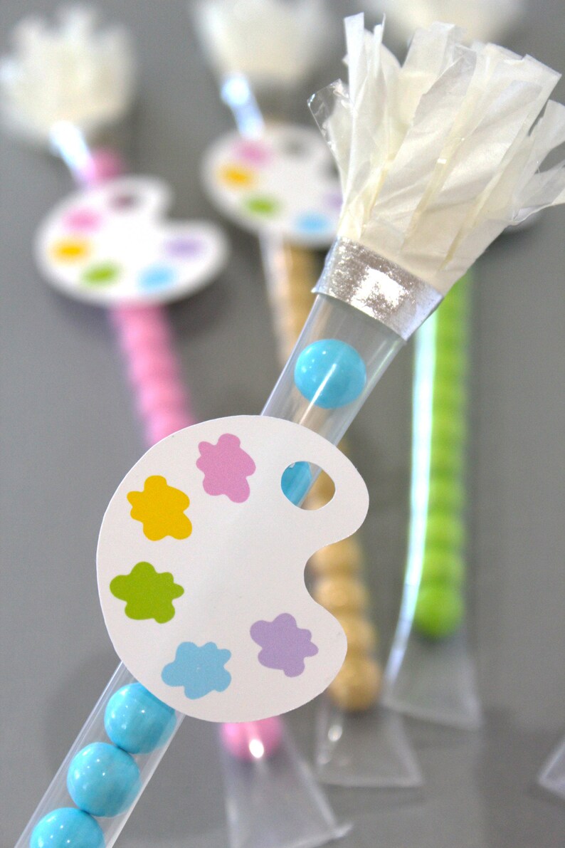 Paint Brush Candy favors Set of 10 Art Party favors Paint | Etsy