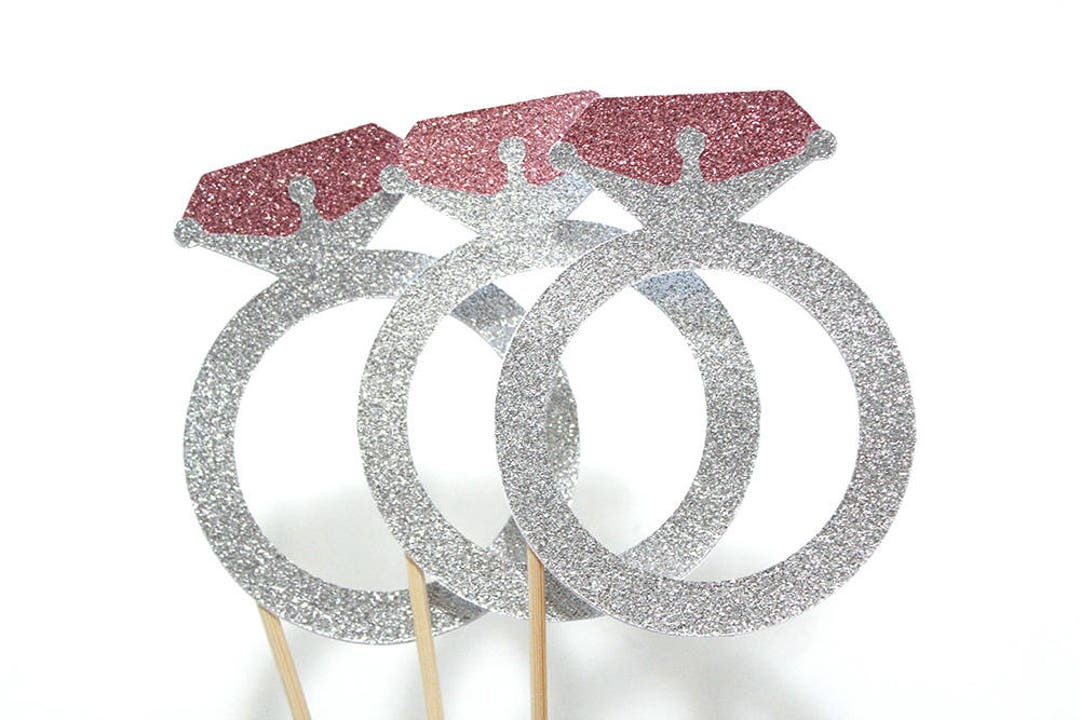 Diamond Ring Centerpiece Sticks - Set of 3 - Engagement Party, Bridal ...