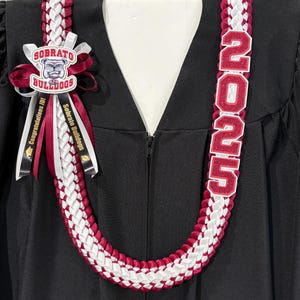 Graduation Lei - High School or College Grad Lei, Custom School Logo ...