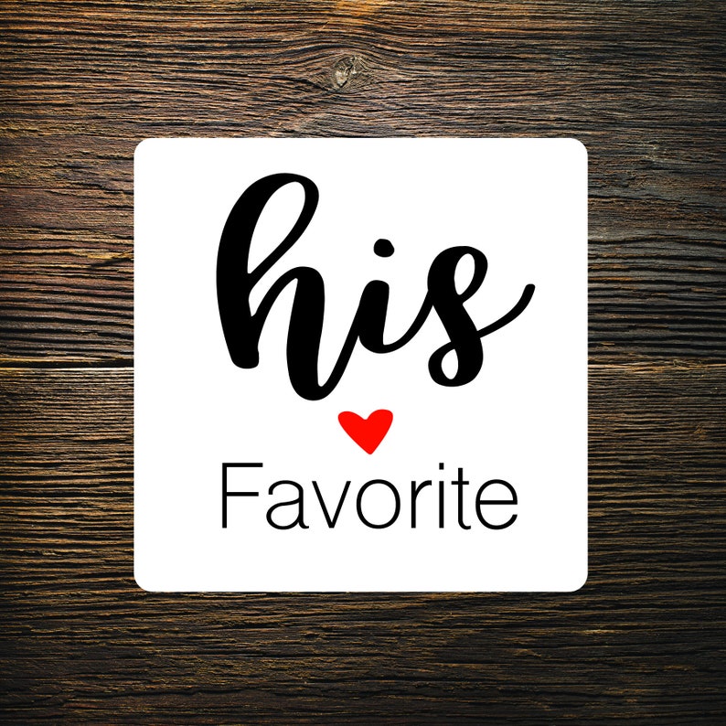 His & Hers Wedding Favor Labels - Personalized Stickers, Set of 20 - Etsy