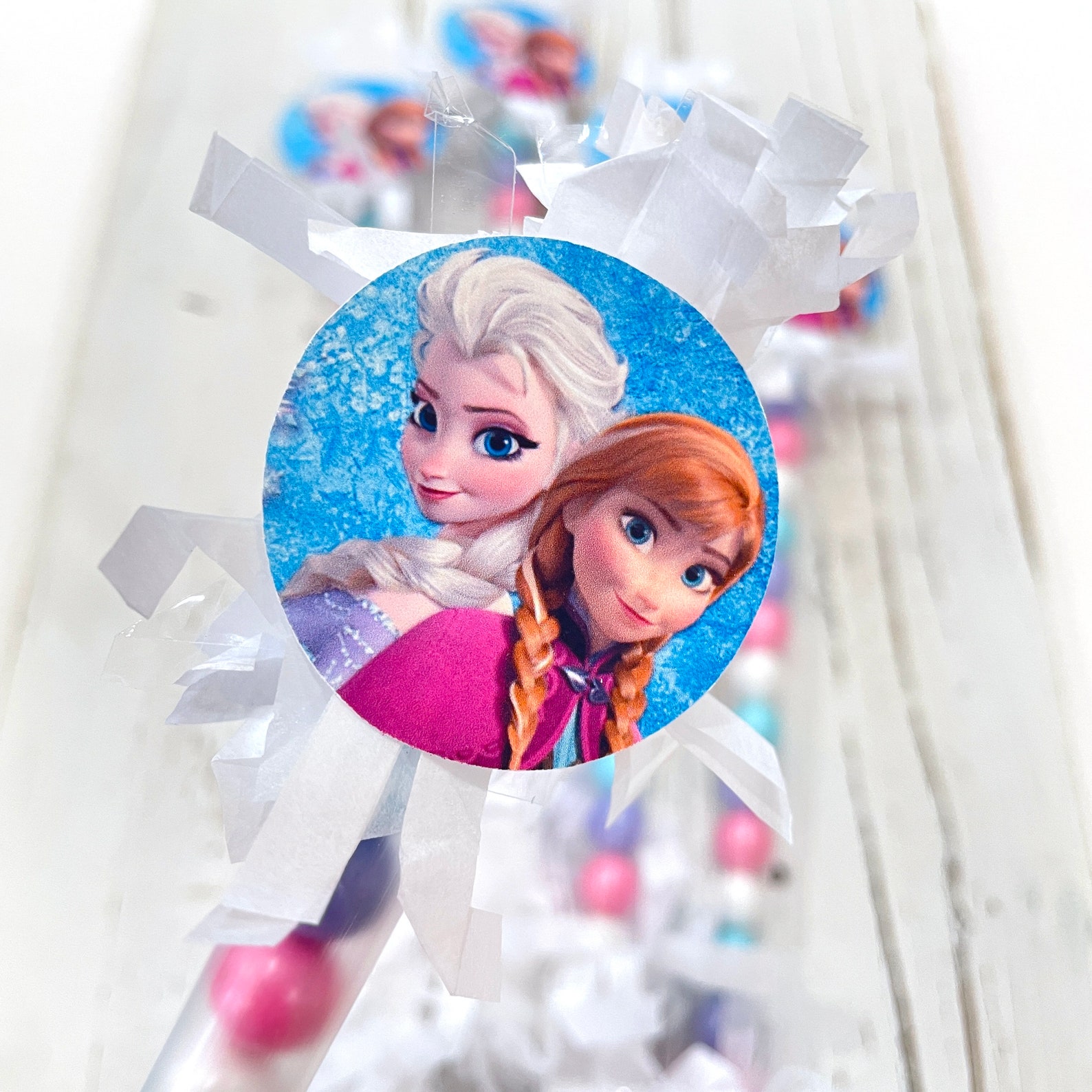 Elsa & Anna Candy Wand Favors Set of 10 Frozen Inspired, Ice Princess ...