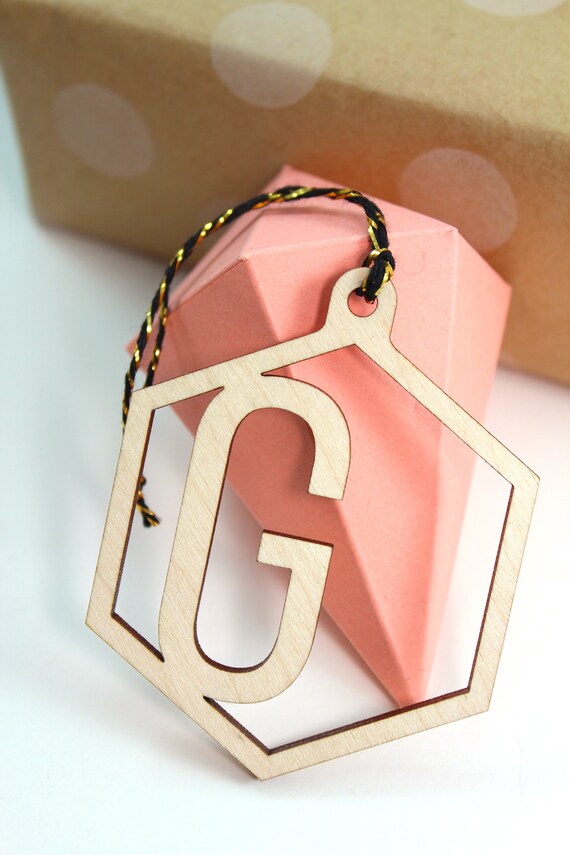 Initial Wooden Gift Tags Sold Individually Initial Tags - Etsy
