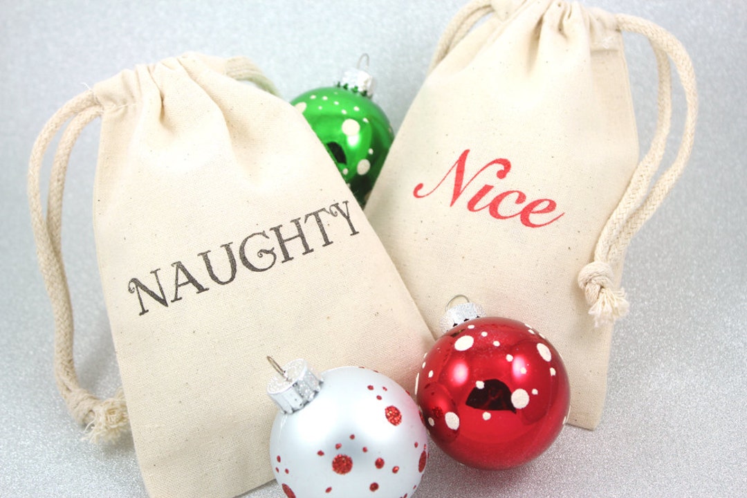 Naughty or Nice Christmas Favor Bags 4x6- Set of 10 - Christmas Party ...