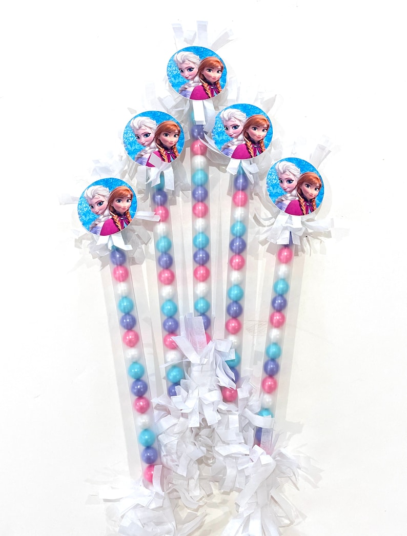 Elsa & Anna Candy Wand Favors Set of 10 Frozen Inspired - Etsy