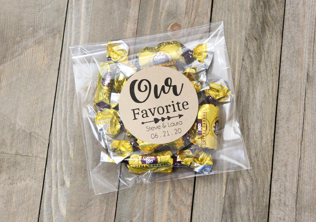 Wedding Favor Labels - HIS/HER Favorite, Our Favorite - 2" Round or ...