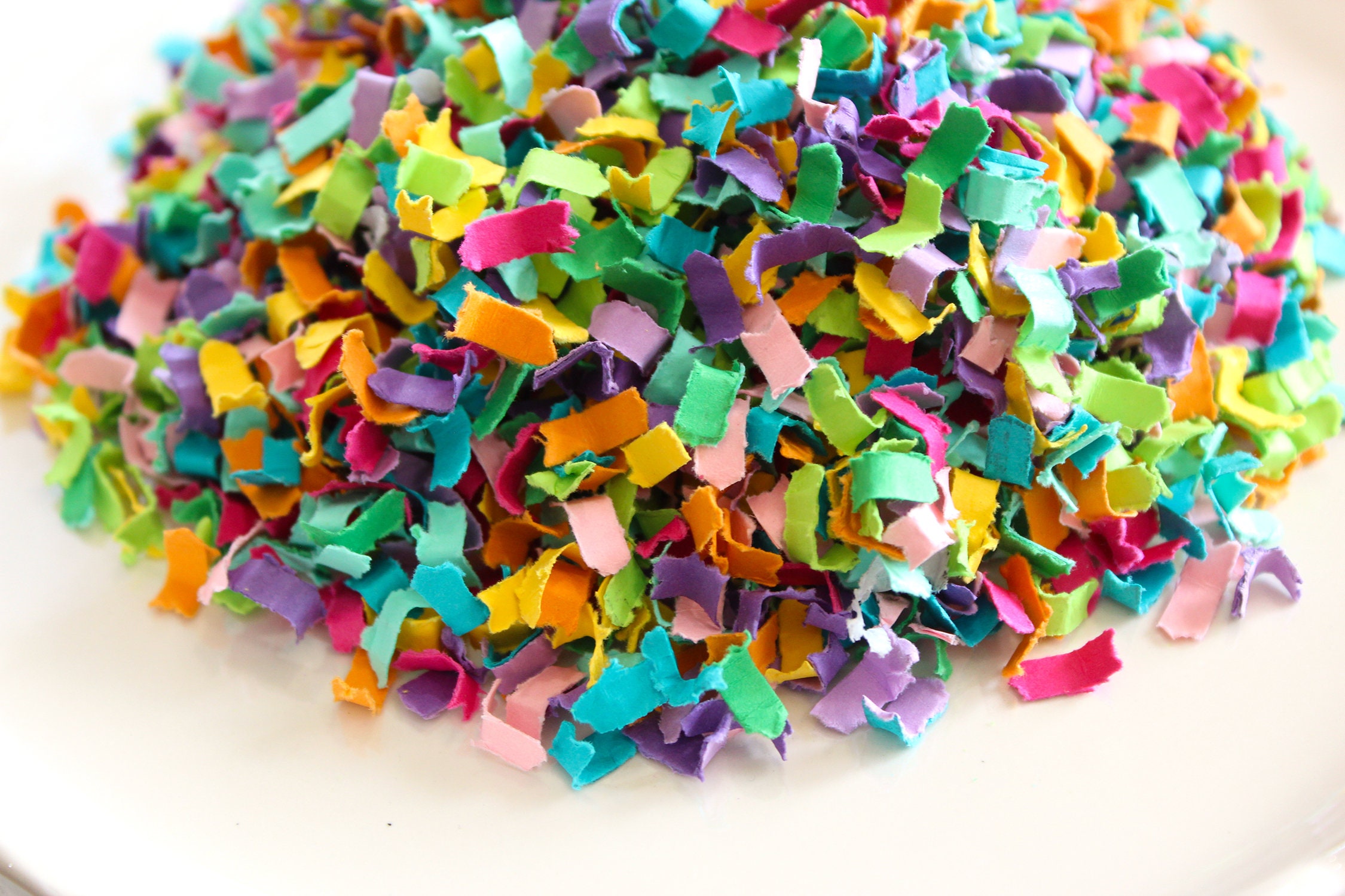 Handmade Paper Confetti Rainbow Bright Birthday confetti | Etsy