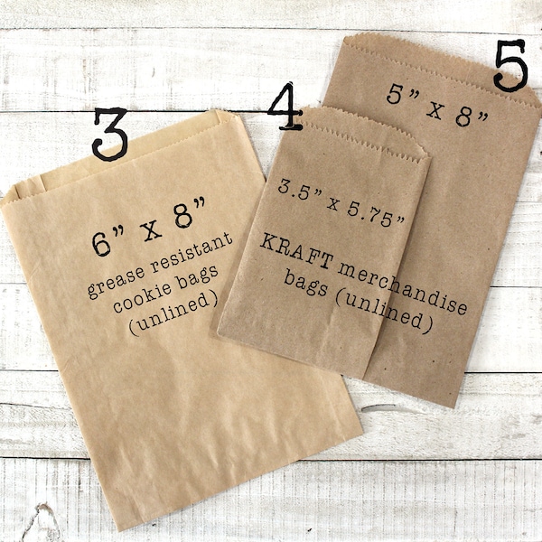 Flat Paper Bags - Etsy