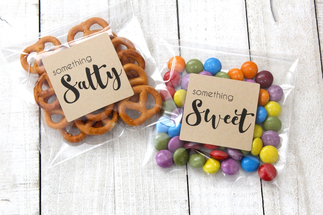 Wedding Favor Labels - Something Salty Something Sweet, Set of 20 - Etsy