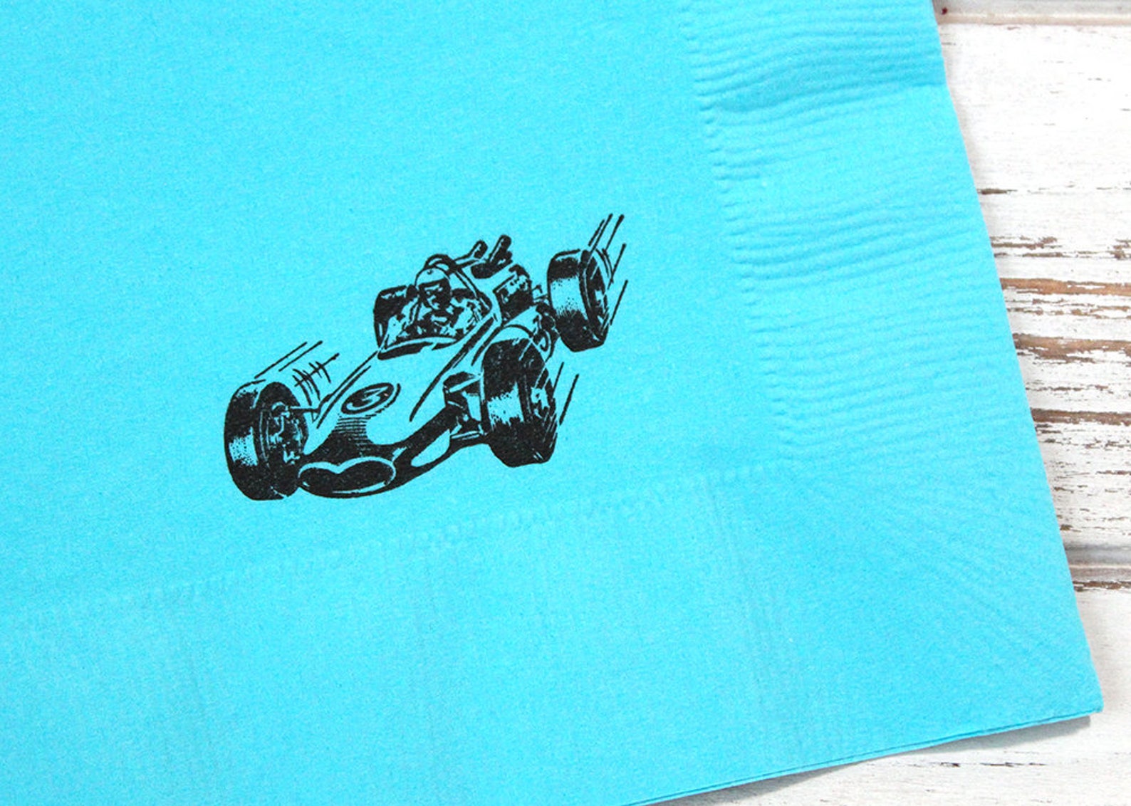 Race Car Party Napkins - Set of 25 - 3 Ply, 1/4 Fold Luncheon Napkins ...