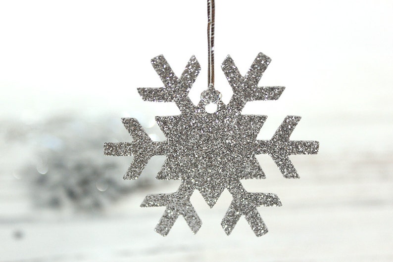 Snowflake Gift Tags Set of 10 Christmas Gift Tags Glitter - Etsy