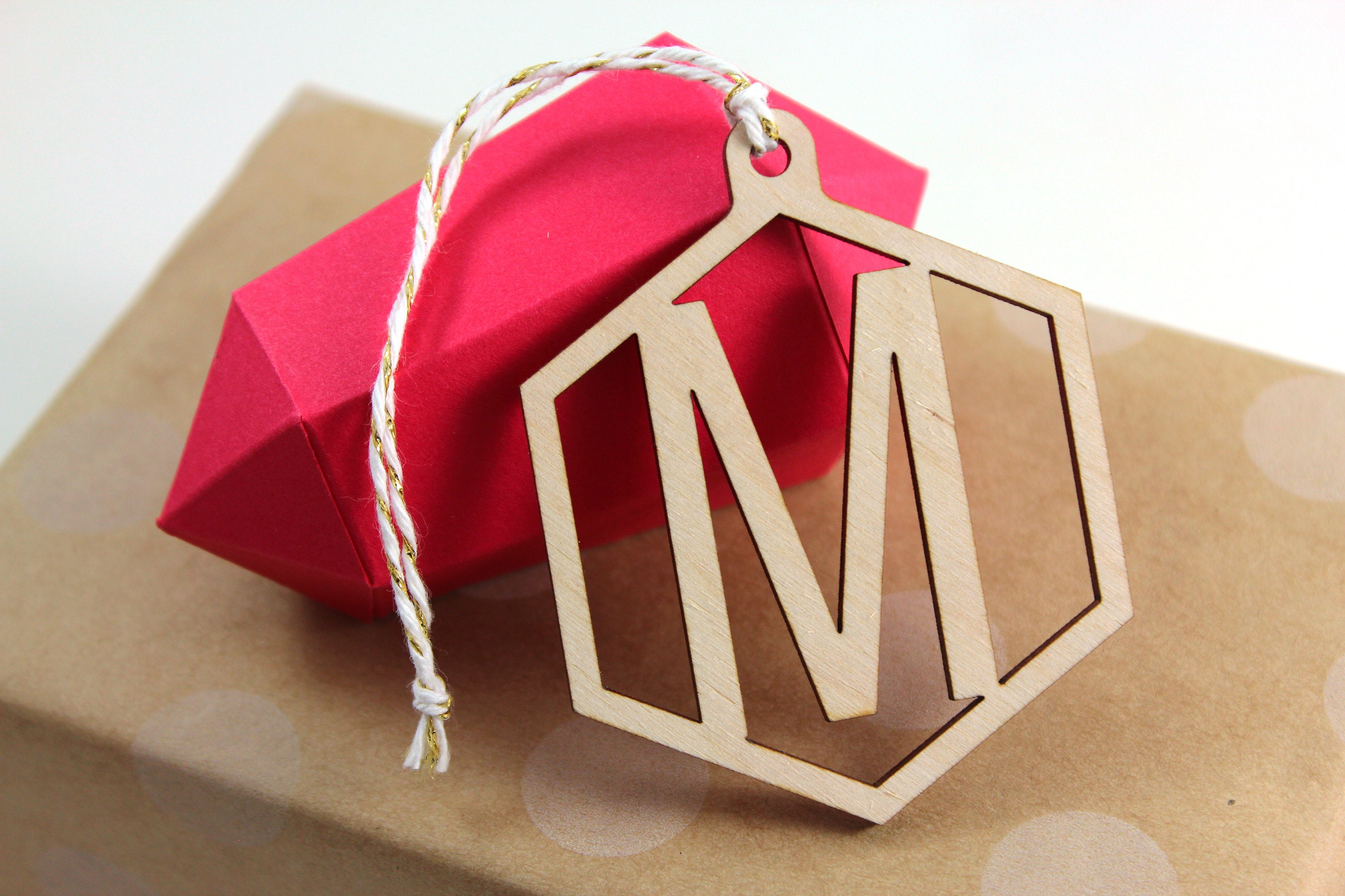 Initial Wooden Gift Tags sold individually Initial Tags | Etsy