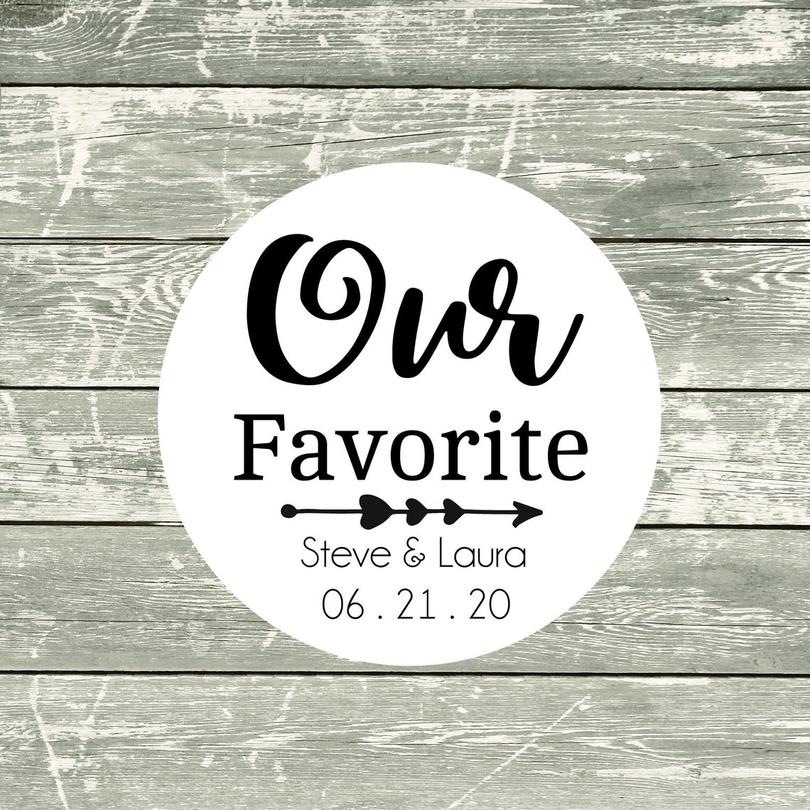 Wedding Favor Labels HIS/HER Favorite Our Favorite | Etsy