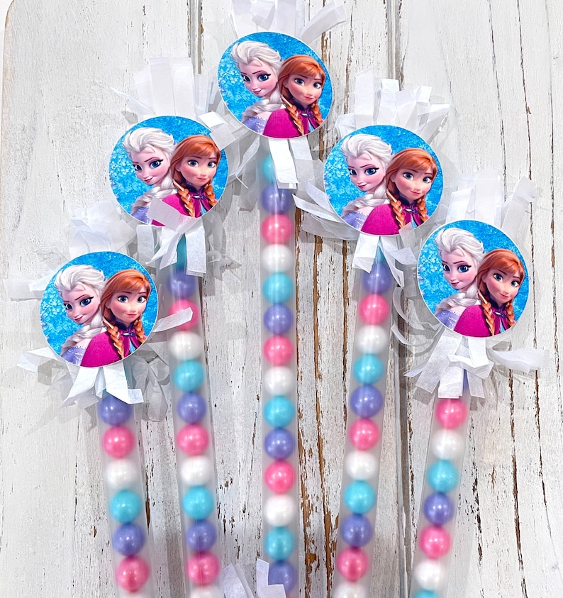 Elsa & Anna Candy Wand Favors Set of 10 Frozen Inspired - Etsy