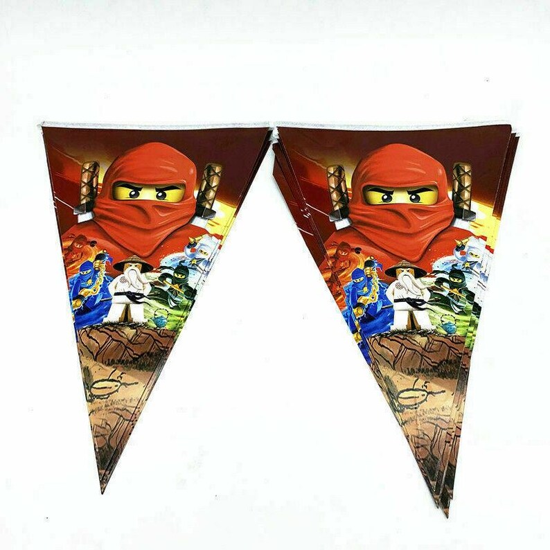 Ninjago Themed Flags Banner Bunting Children's Birthday Party UK Seller ...