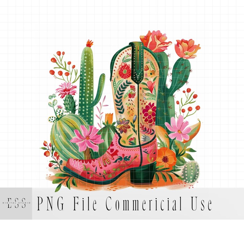 Cowgirl Boots Png, Cactus Png, Western Cowgirl Png, Western Designs ...